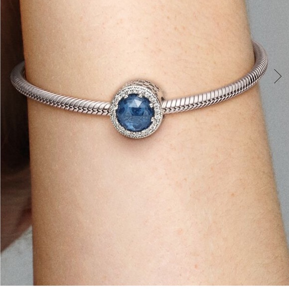 Pandora | Jewelry | Nwt Pandora Sparkling Blue Crystal Charm 79725nmb ...